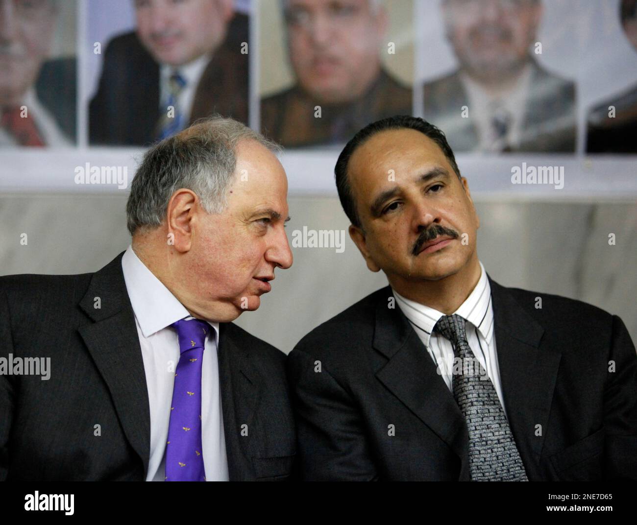 Ahmed Chalabi, the head of the Accountability and Justice Committee and ...