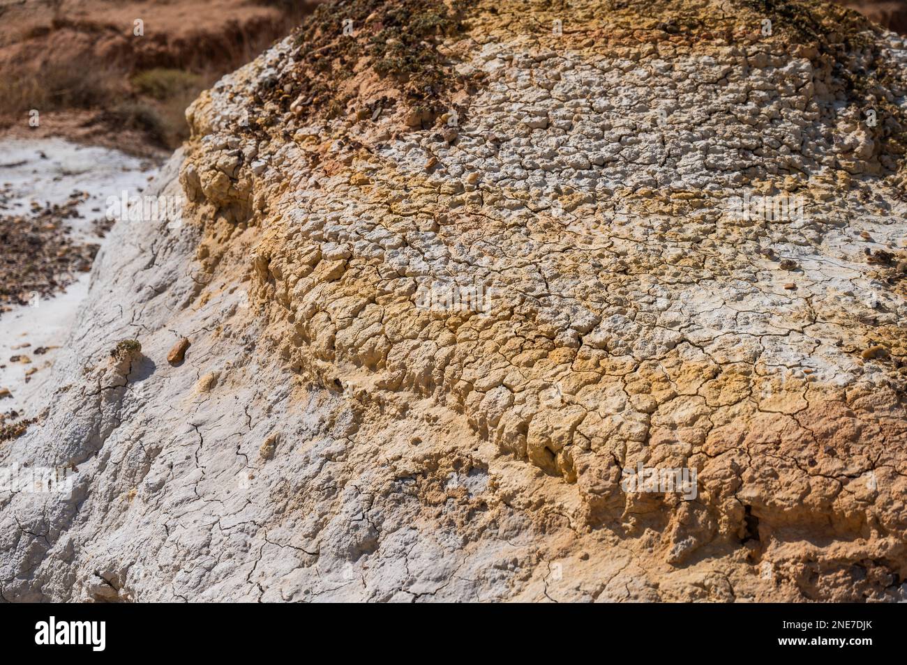 Landscape of multi-colored clay dunes. Mars on earth Stock Photo - Alamy