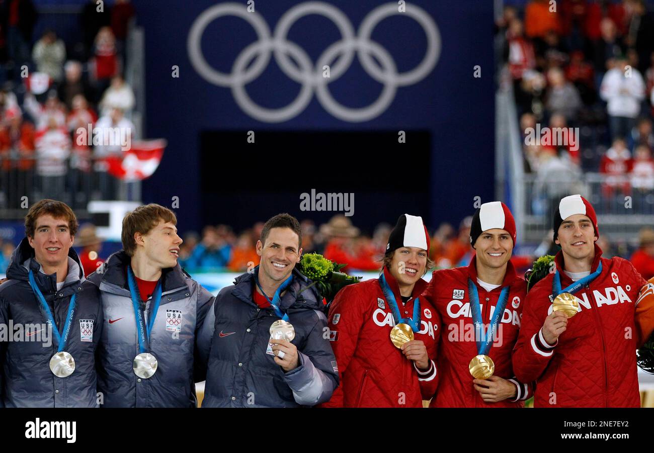 Team USA silver medallists Jonathan Kuck, left, USA's Brian Hansen ...