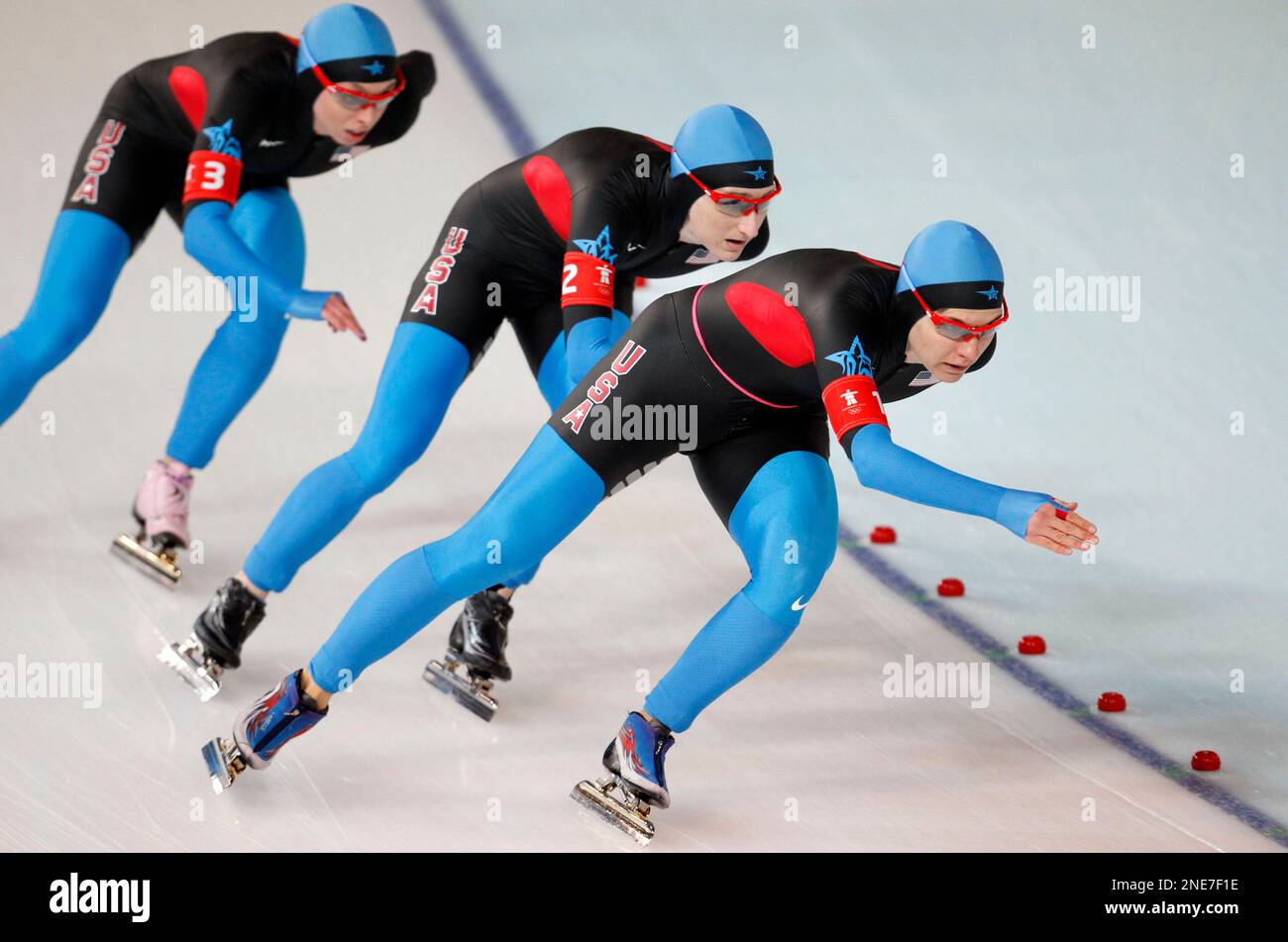 Team USA's Jilleanne Rookard, left, Jennifer Rodriguez, center, and ...