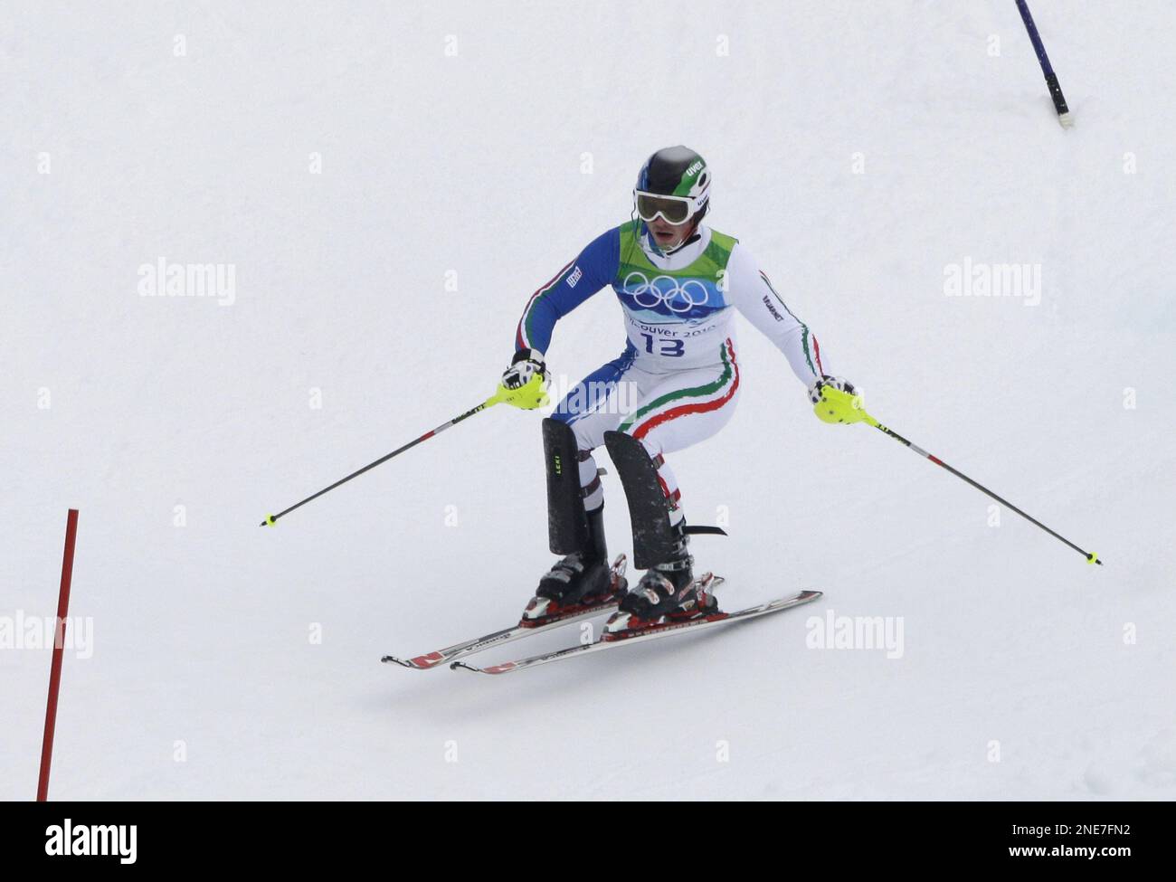 Gold medalist Giuliano Razzoli, from Italy, competes during the second ...