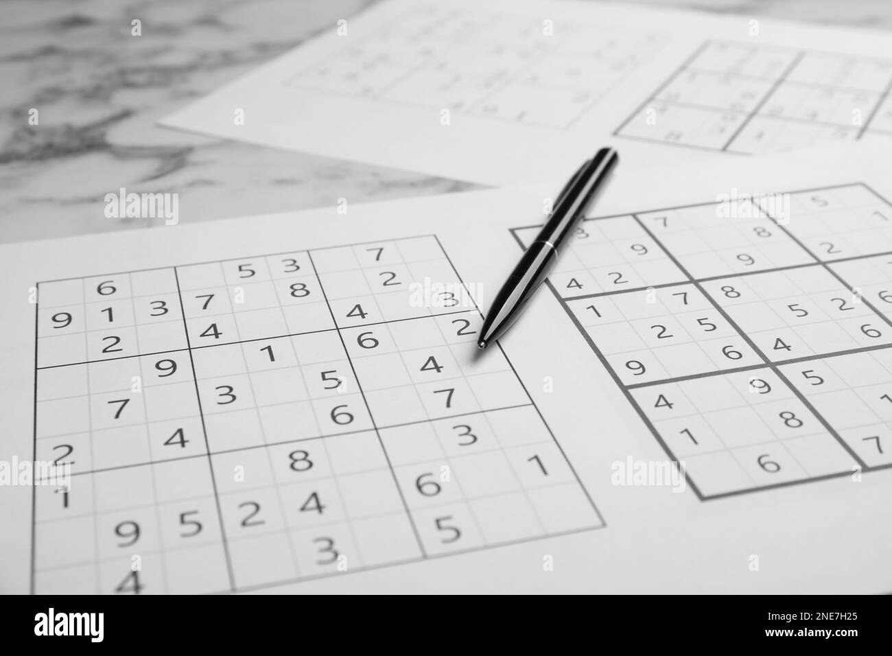 View sheet paper pen Black and White Stock Photos & Images - Alamy