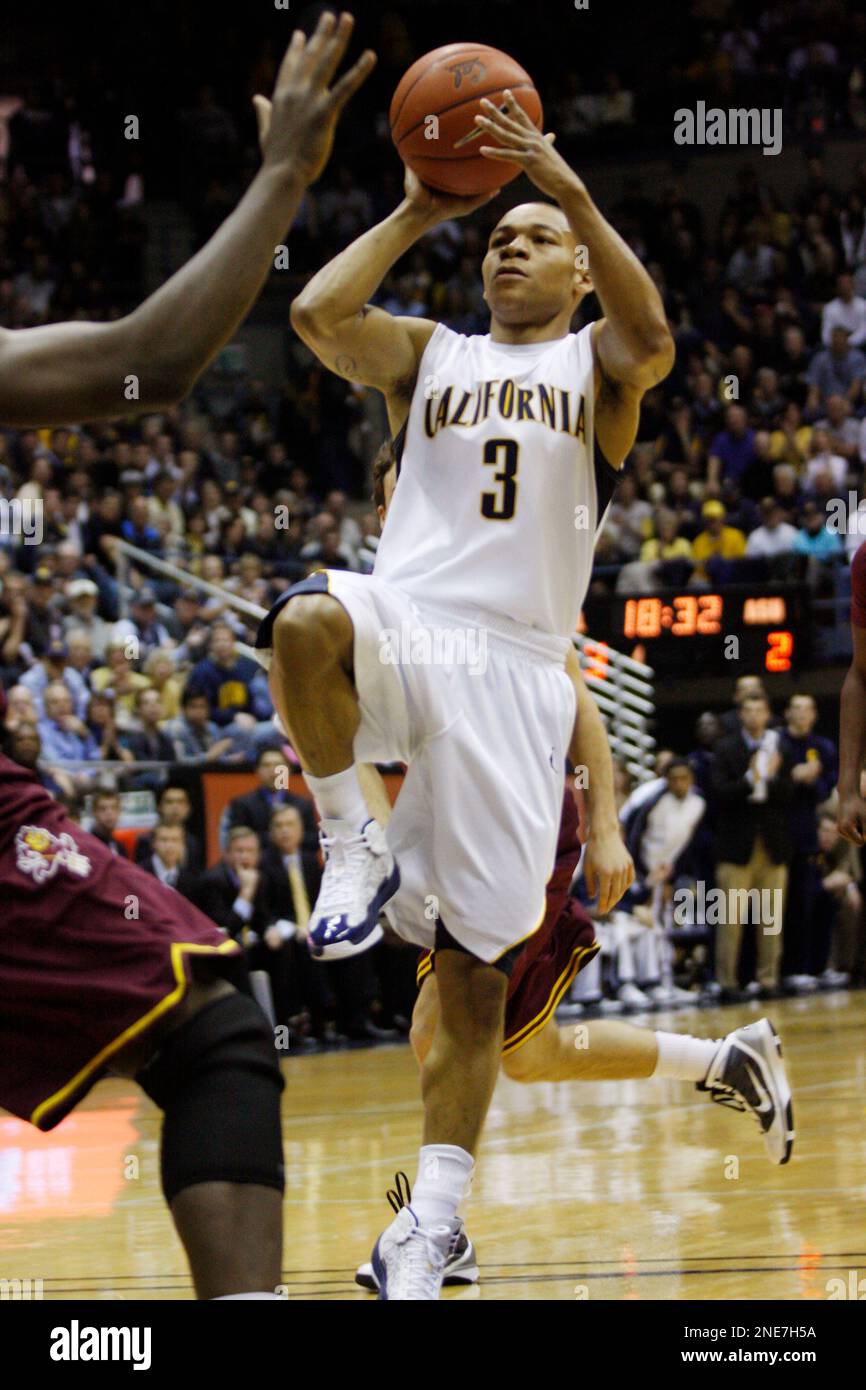 California's Jerome Randle shoots against Arizona State during the ...