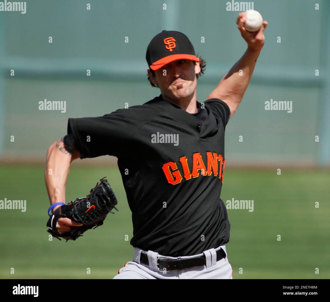 San Francisco Giants relief pitcher Alex Hinshaw during spring training ...