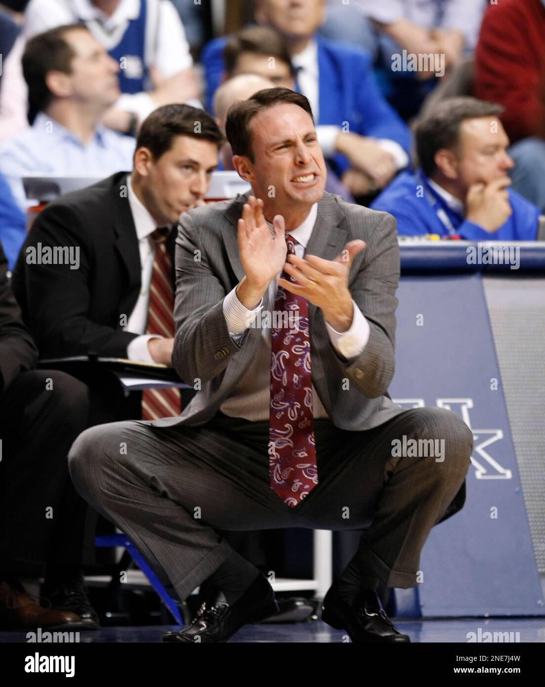 South Carolina coach Darrin Horn durinng the first half of their NCAA ...