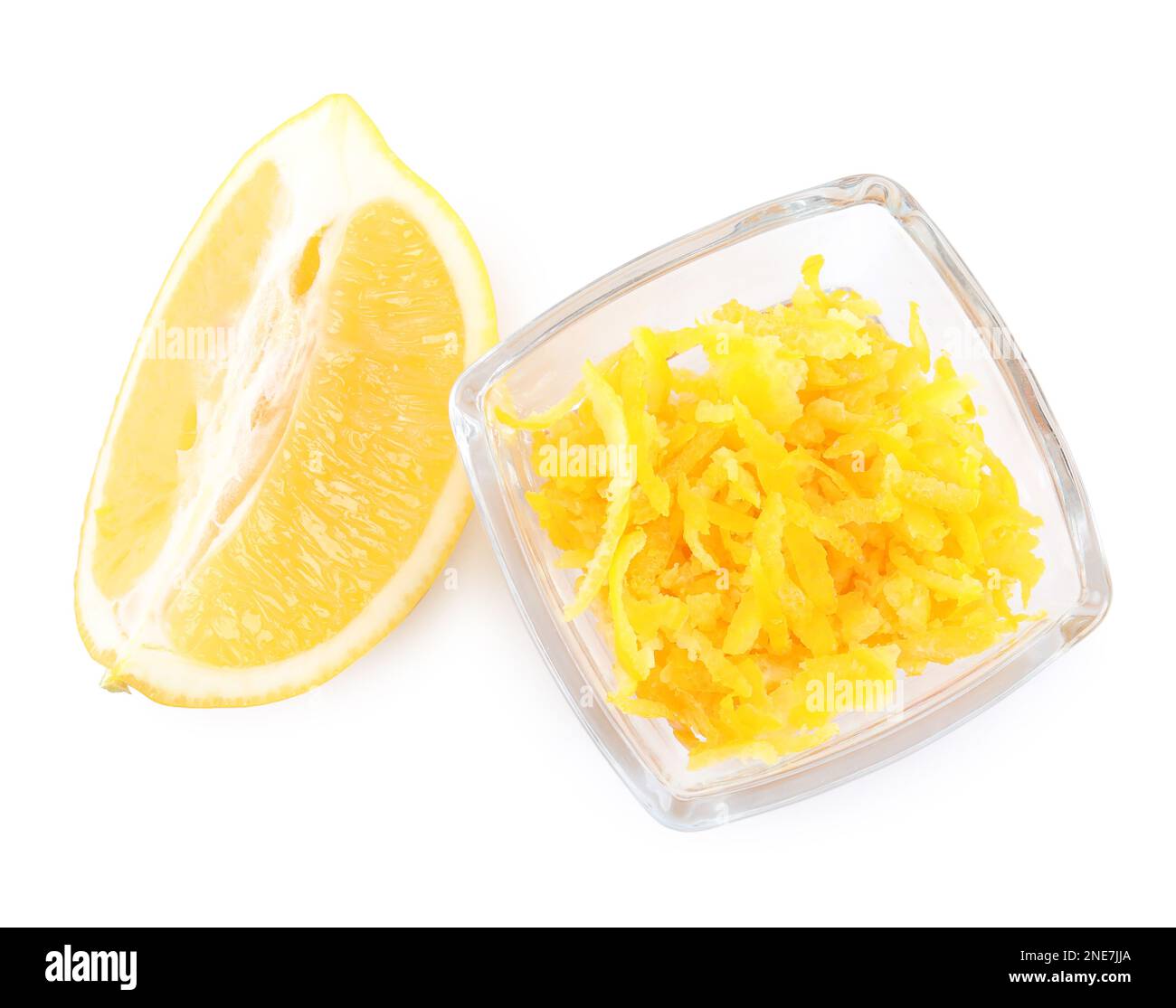 Grated lemon zest Cut Out Stock Images & Pictures - Alamy