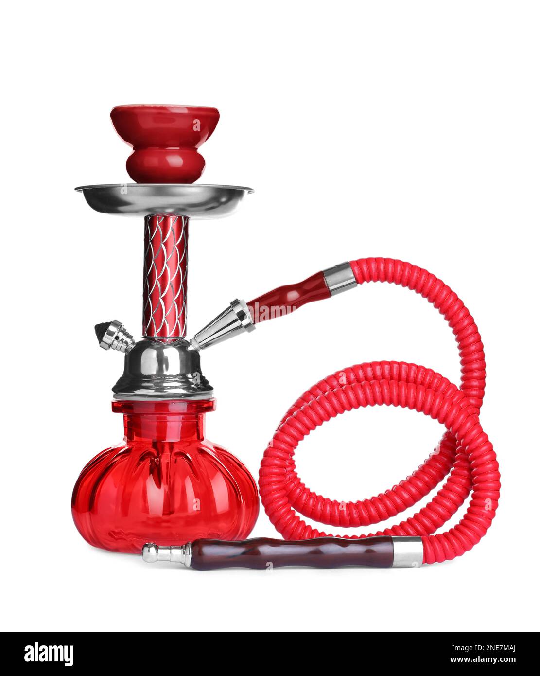 New modern red hookah isolated on white Stock Photo - Alamy