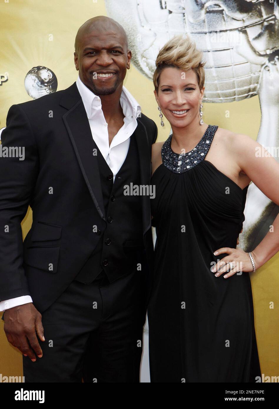 Terry Crews, left, and his wife Rebecca arrive at the 41st NAACP Image ...