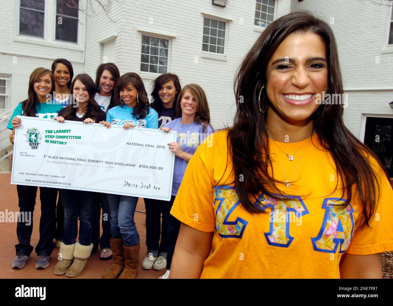 Alexandra Kosmitis, foreground right, the captain of the Zeta Tau Alpha ...