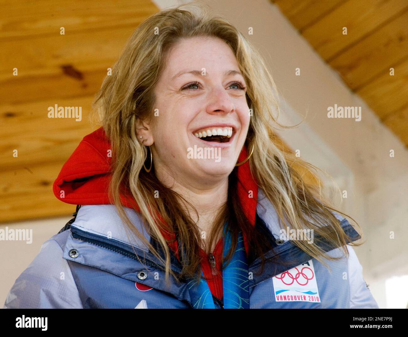 Olympic gold medalist Hannah Kearney smiles as she is honored in ...