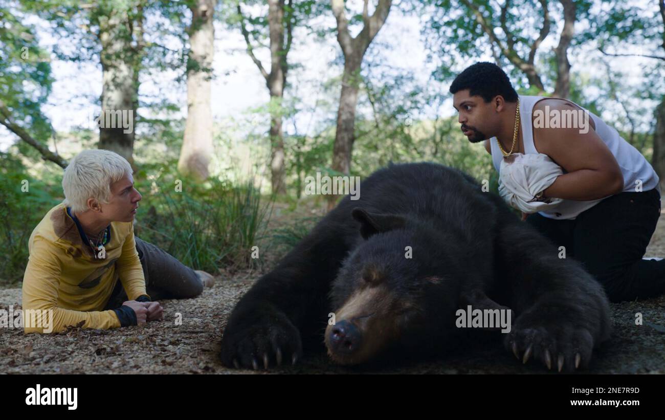 COCAINE BEAR (2023) AARON HOLLIDAY O'SHEA JACKSON JR. ELIZABETH BANKS ...