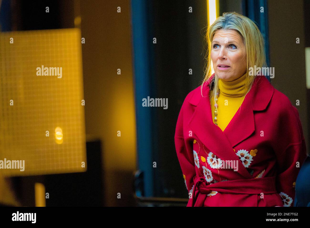 Queen Maxima of the Netherlands during a working visit to designers NUL ...