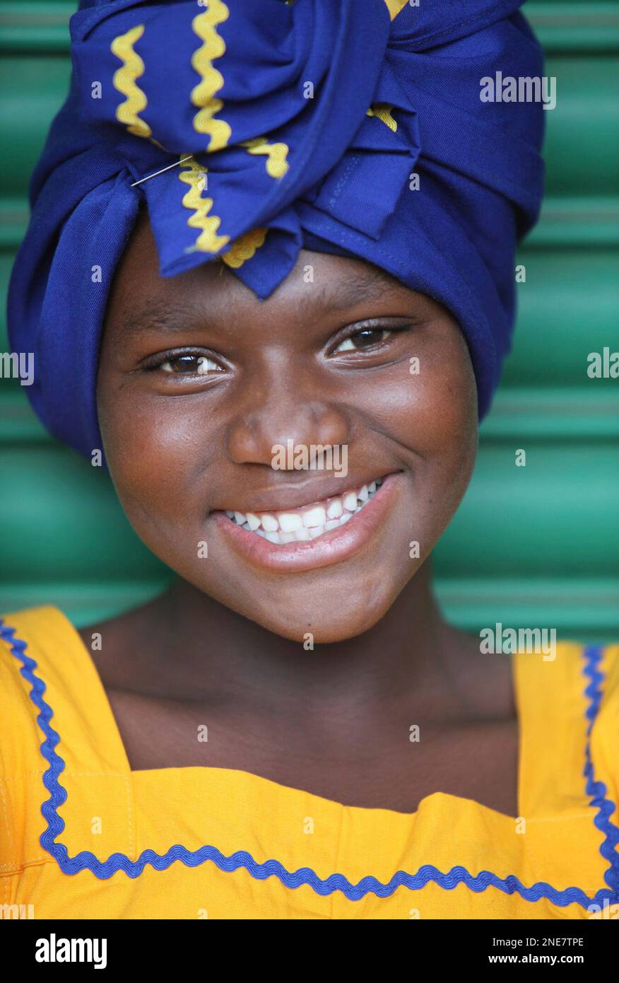 A young Pedi girl in traditional dress at the Atteridgeville Stadium in ...
