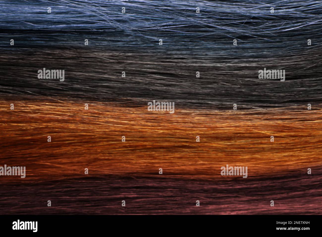 Strands of different color hair as background, closeup Stock Photo - Alamy
