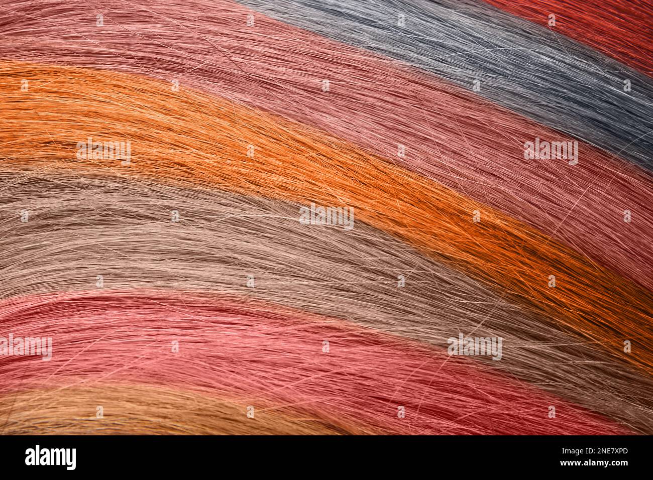 Strands of different color hair as background, closeup Stock Photo - Alamy