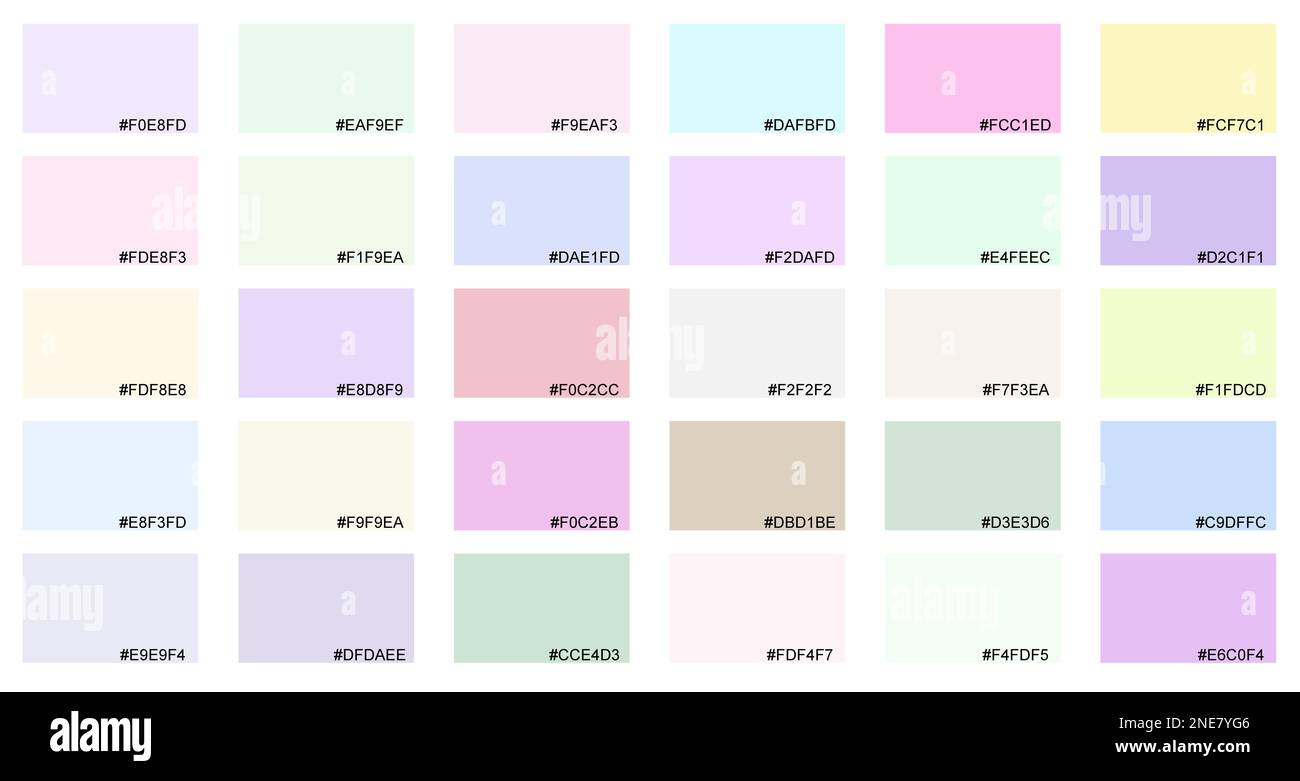 Collection of different color samples on white background, illustration ...