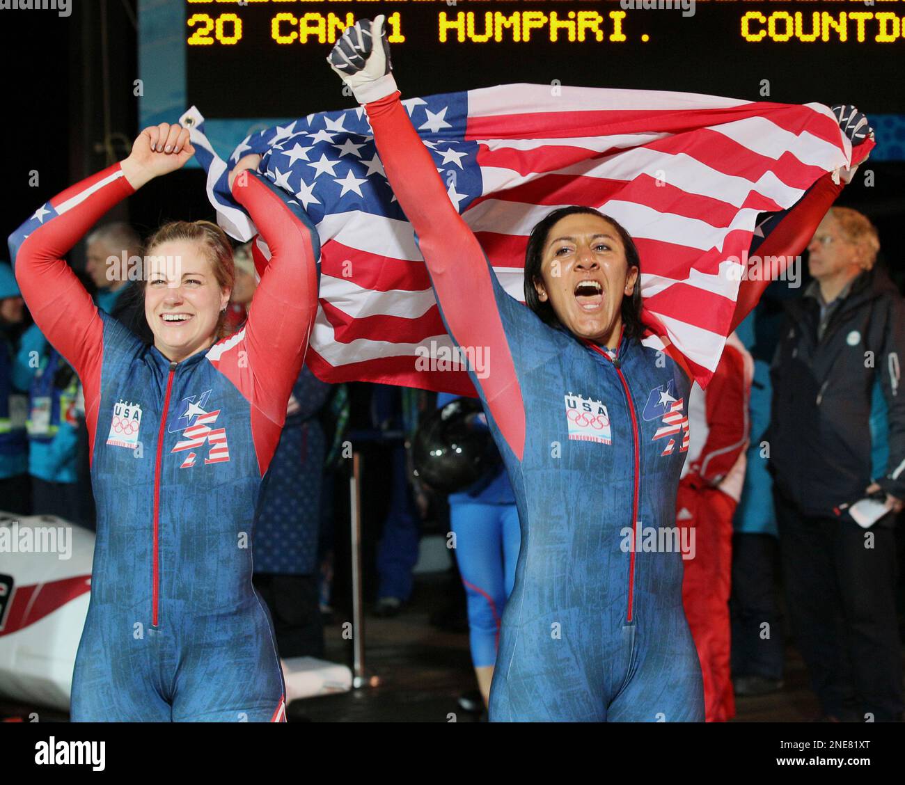 The United States' USA-2, pilot Erin Pac, left, and brakeman Elana ...