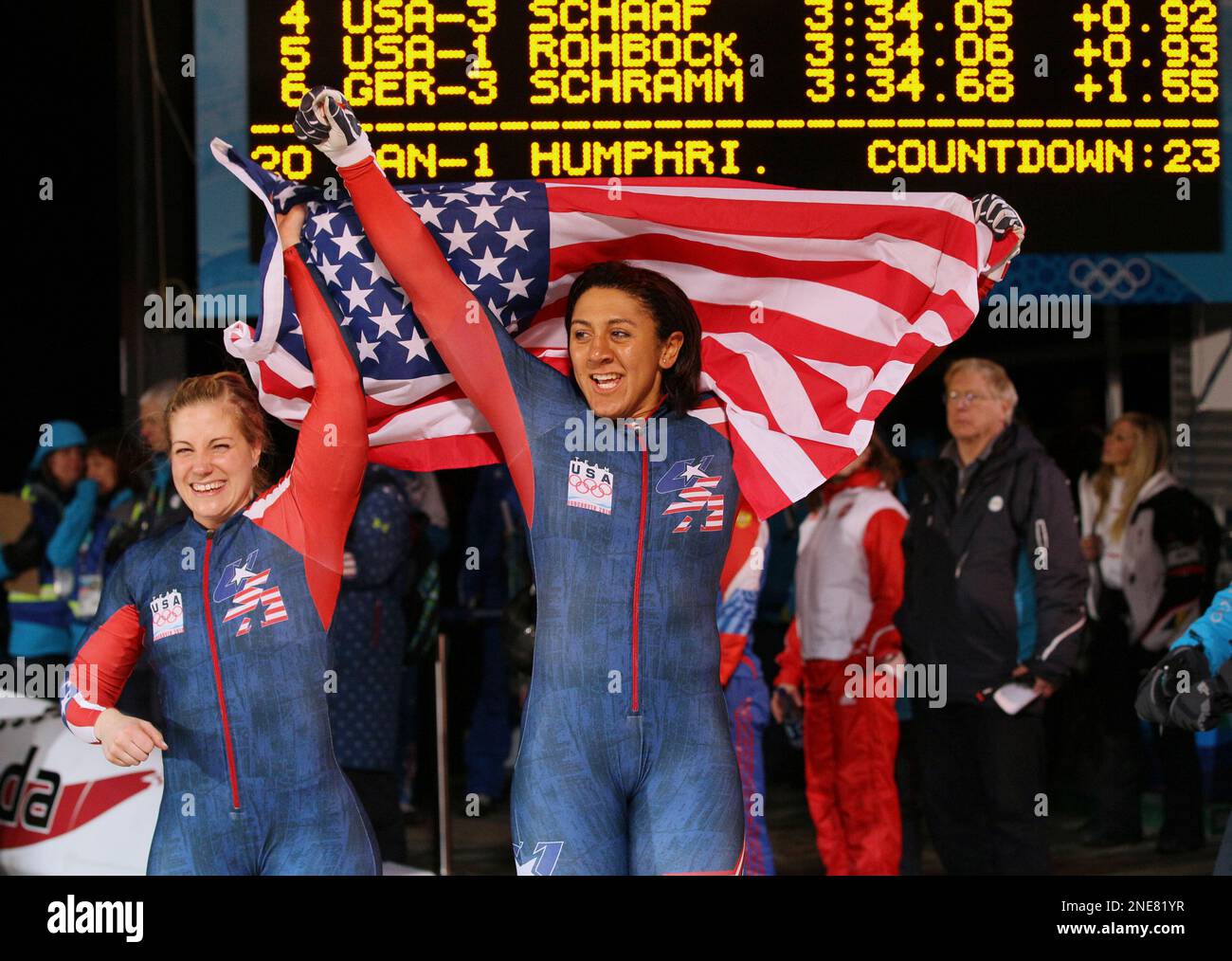 The United States' USA-2, pilot Erin Pac, left, and brakeman Elana ...