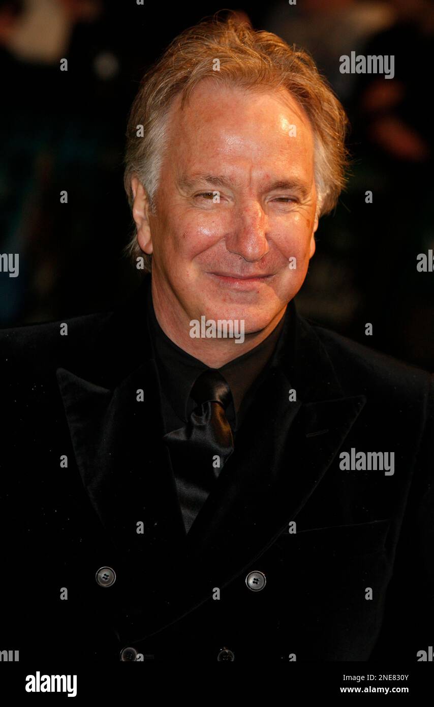 British actor Alan Rickman arrives for the Royal World Premiere of the ...