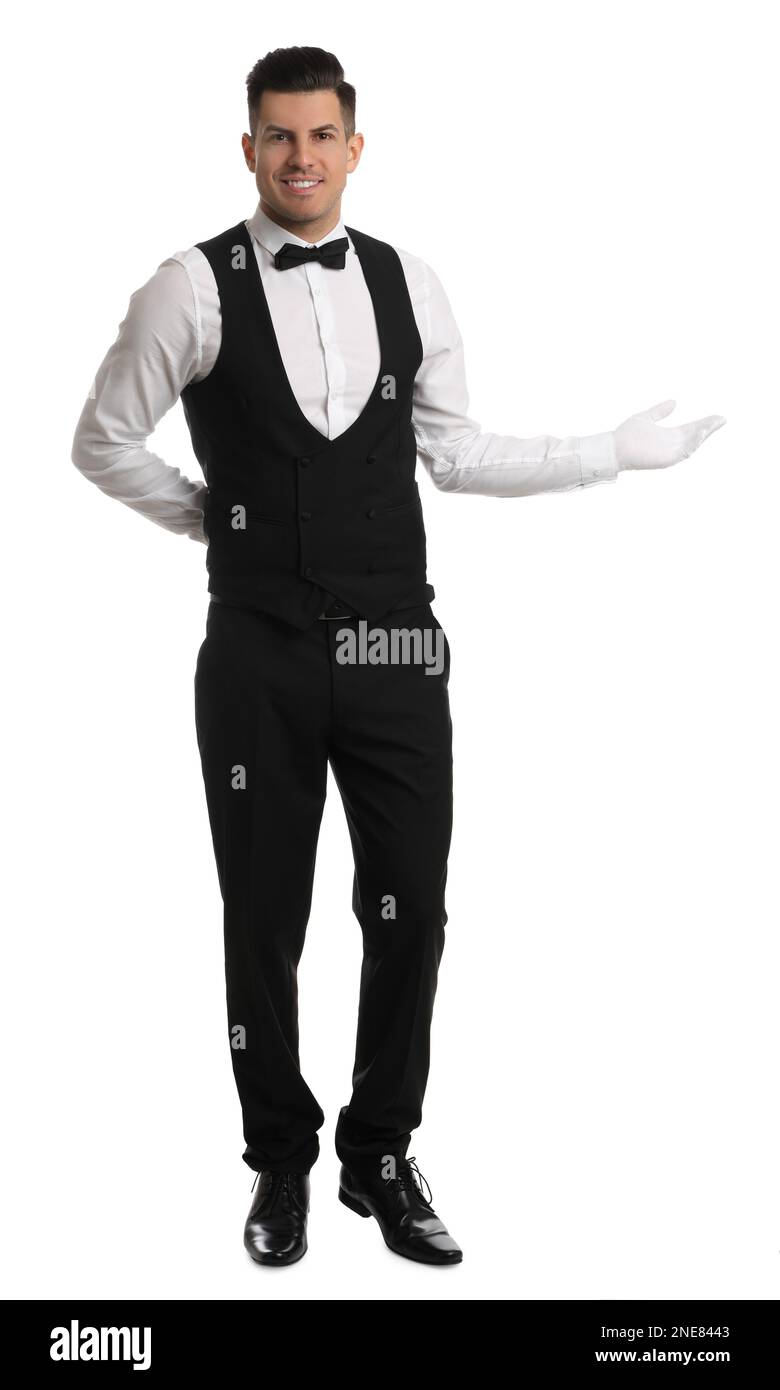 Full length portrait butler bow hi-res stock photography and images - Alamy