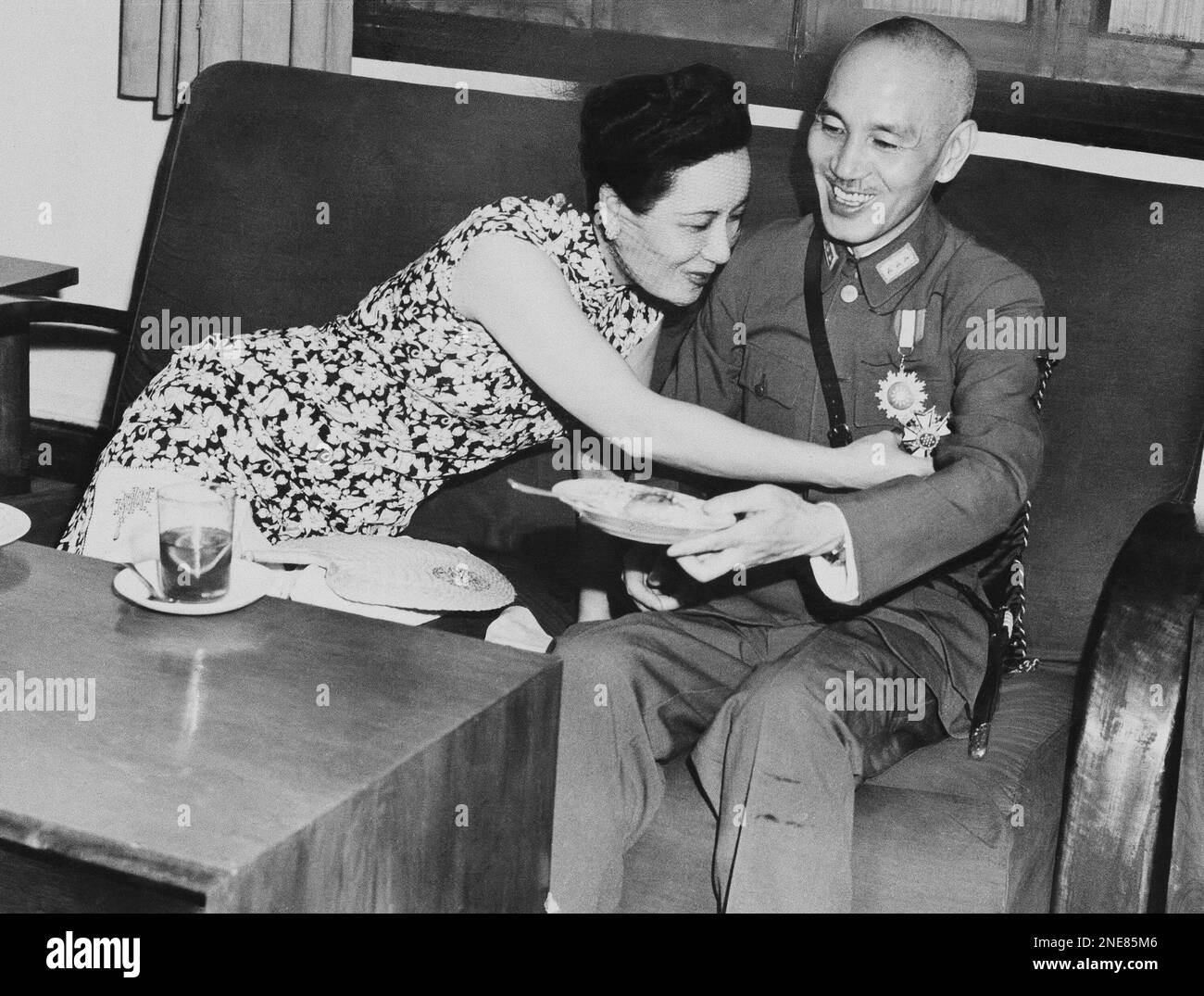 Madame Chiang Kai-shek (Soong May Ling), wife of China's generalissimo and acting president ...
