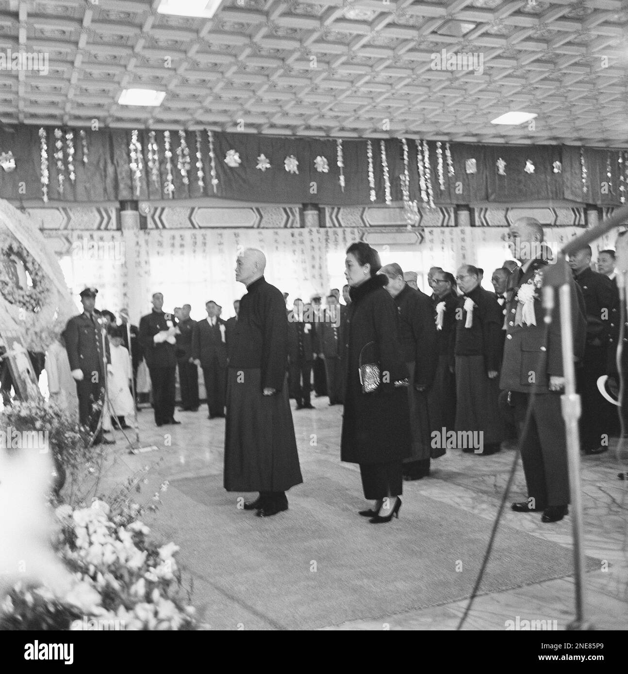 President and Madame Chiang Kai-shek (Soong May Ling) paid their last ...