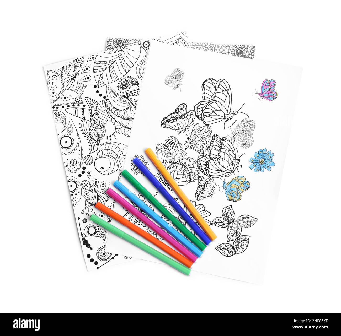 Butterfly coloring pages hi-res stock photography and images - Alamy
