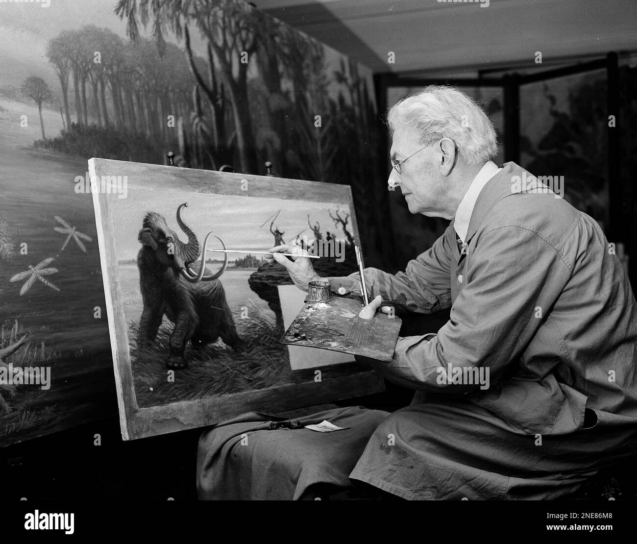 Charles R. Knight, 77-year-old artist, who has spent a lifetime ...