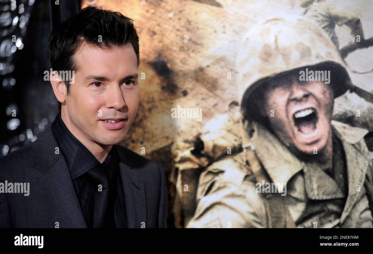 Jon Seda, who plays Marine Sgt. John Basilone in "The Pacific," poses ...