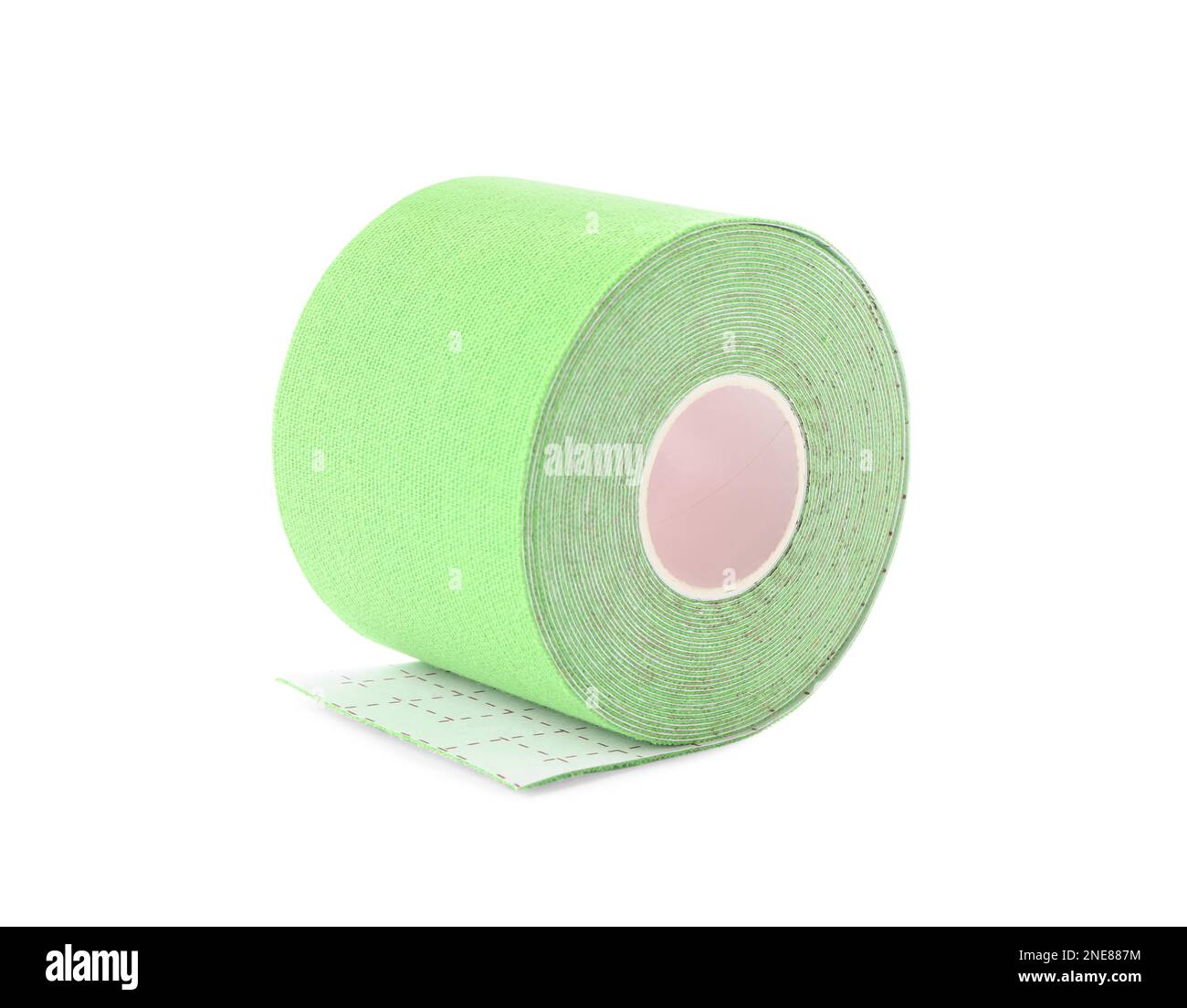 Green kinesio tape in roll on white background Stock Photo - Alamy