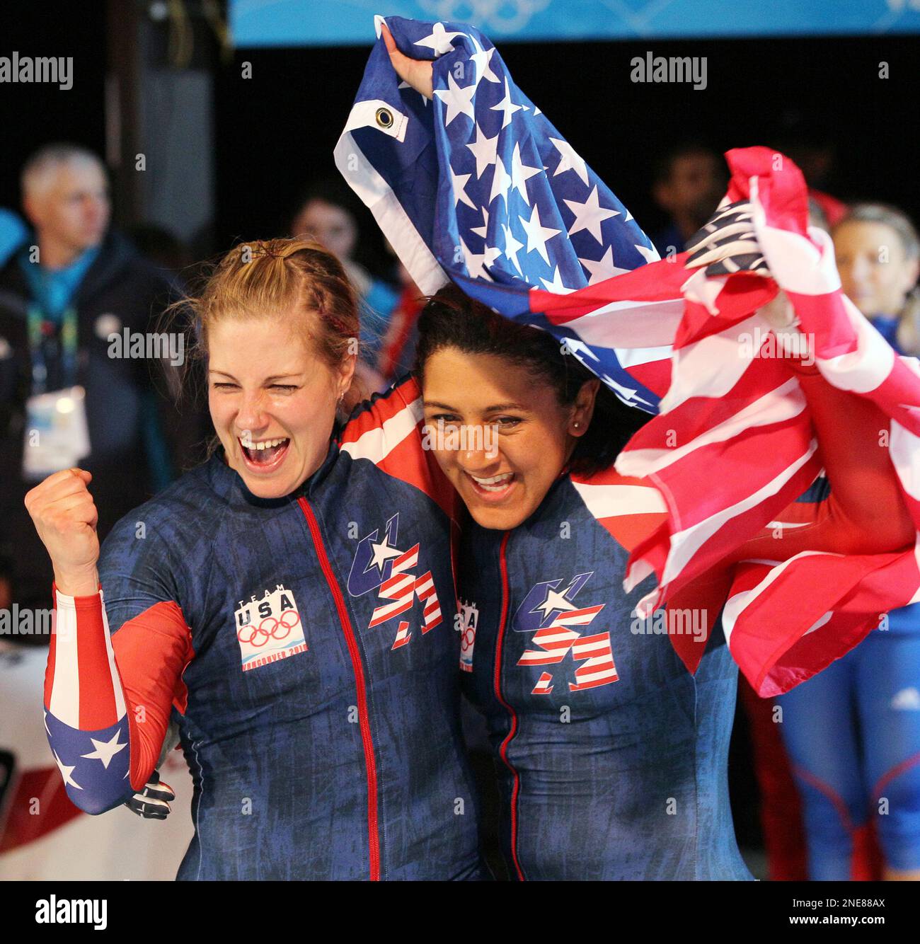 The United States' USA-2, pilot Erin Pac, left, and brakeman Elana ...