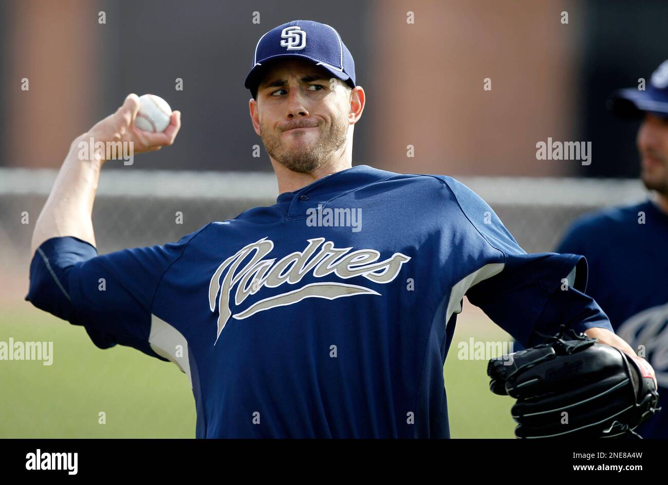 San Diego Padres starting pitcher Jon Garland throws during a baseball ...