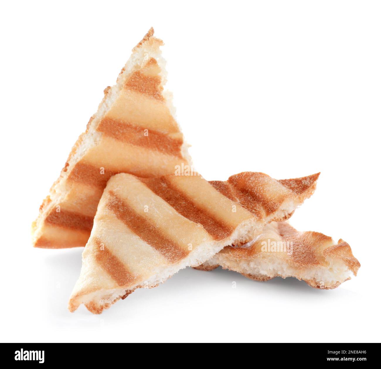 Delicious crispy pita chips on white background Stock Photo - Alamy