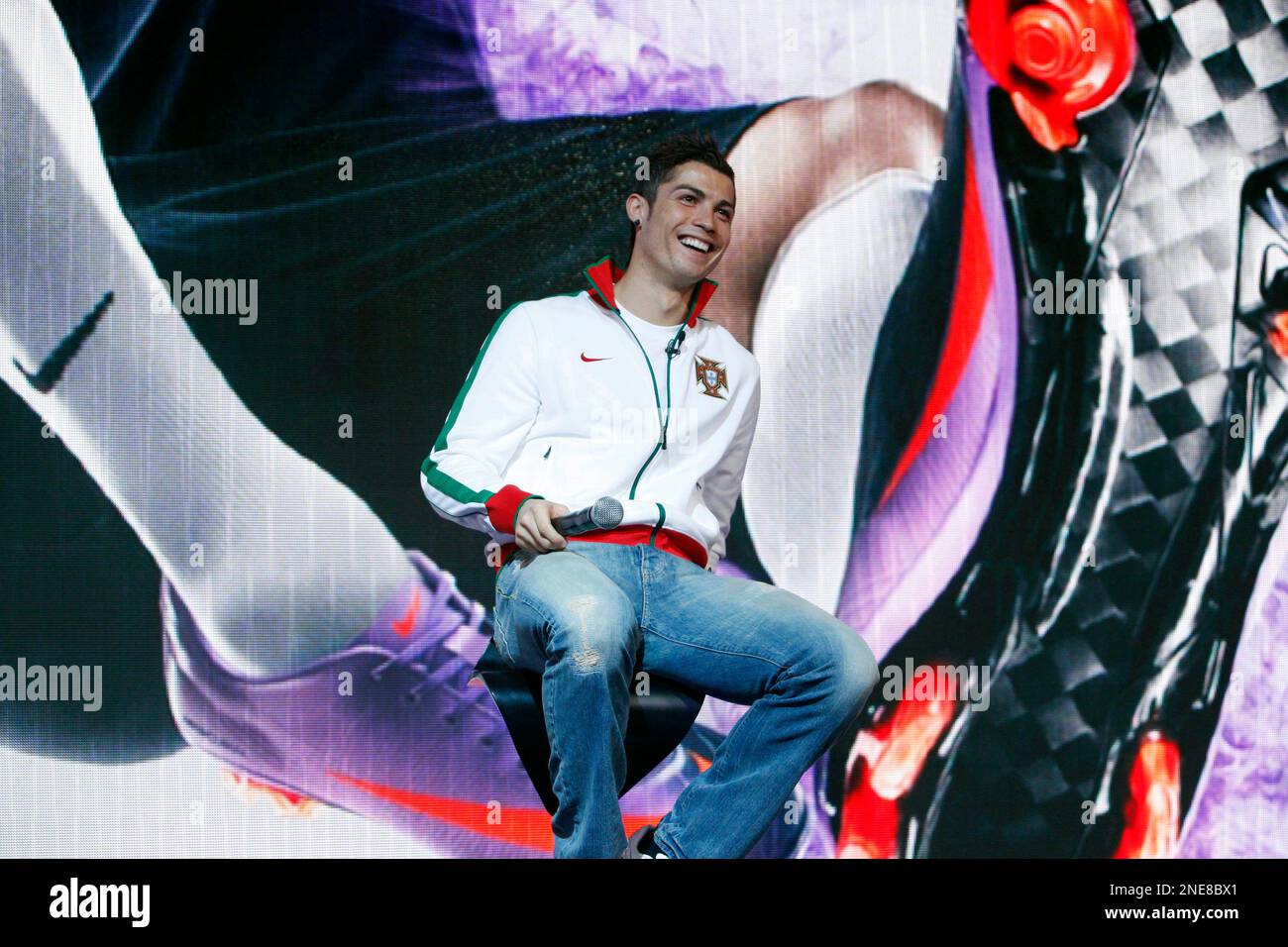 Real Madrid Portuguese soccer player Cristiano Ronaldo reacts at the ...