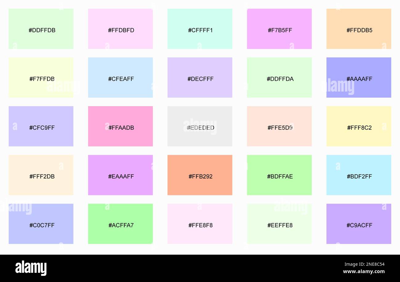 Collection of different color samples on white background, illustration ...