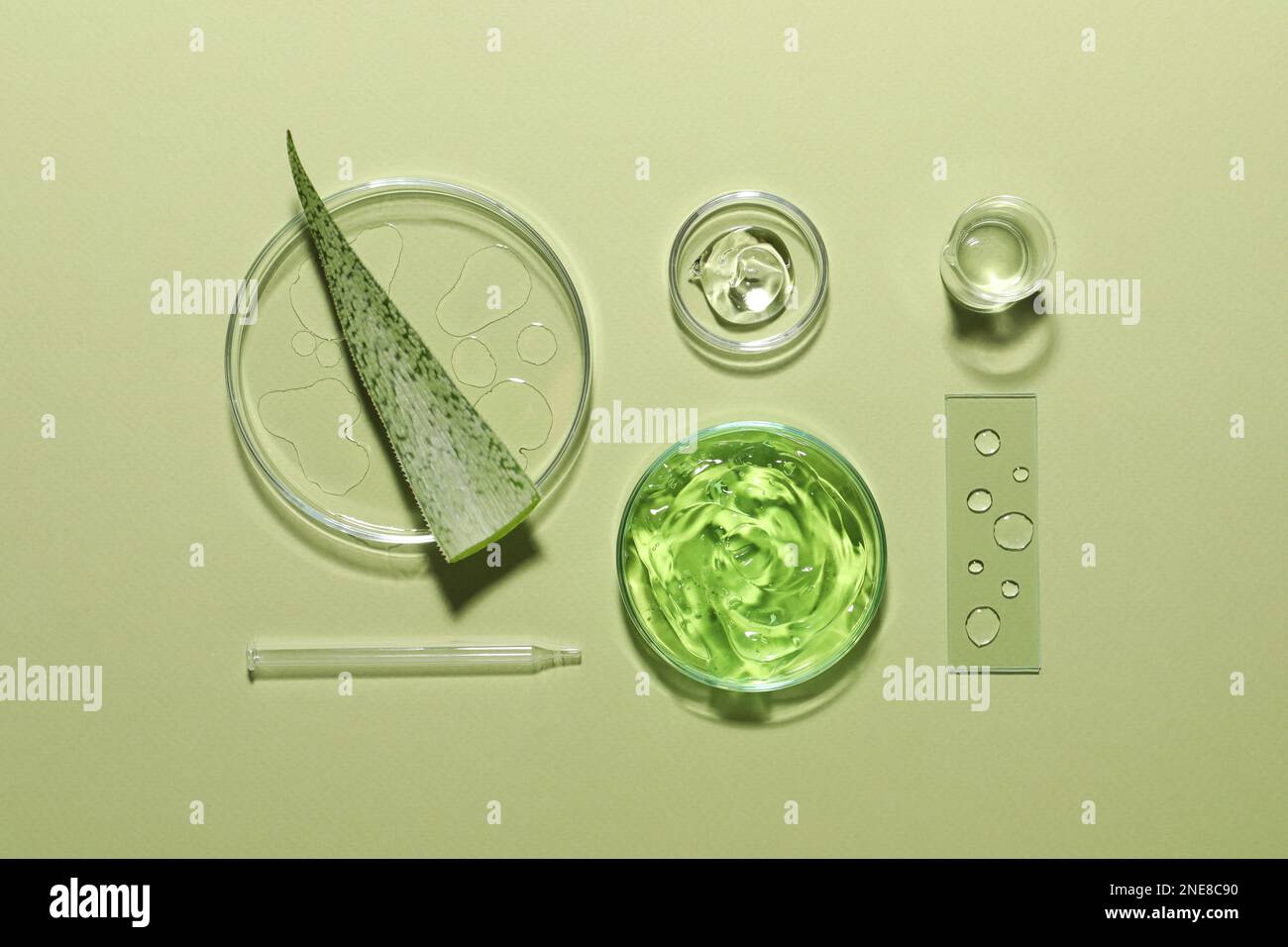 Organic cosmetic product, natural ingredients and laboratory glassware ...