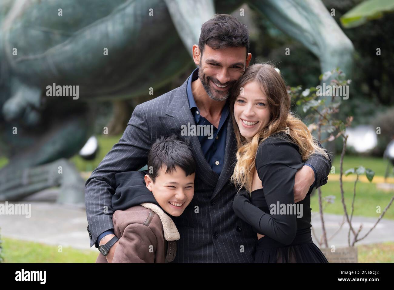 Rome, Italy, February 16, 2023 - Francesco Arca with Laura Adriani and ...