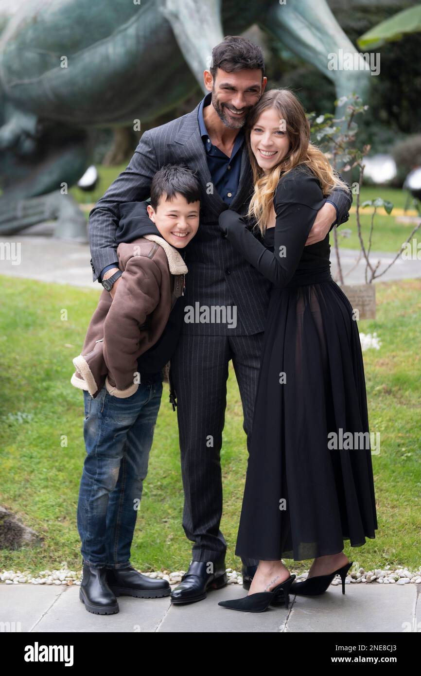 Rome, Italy, February 16, 2023 - Francesco Arca with Laura Adriani and ...