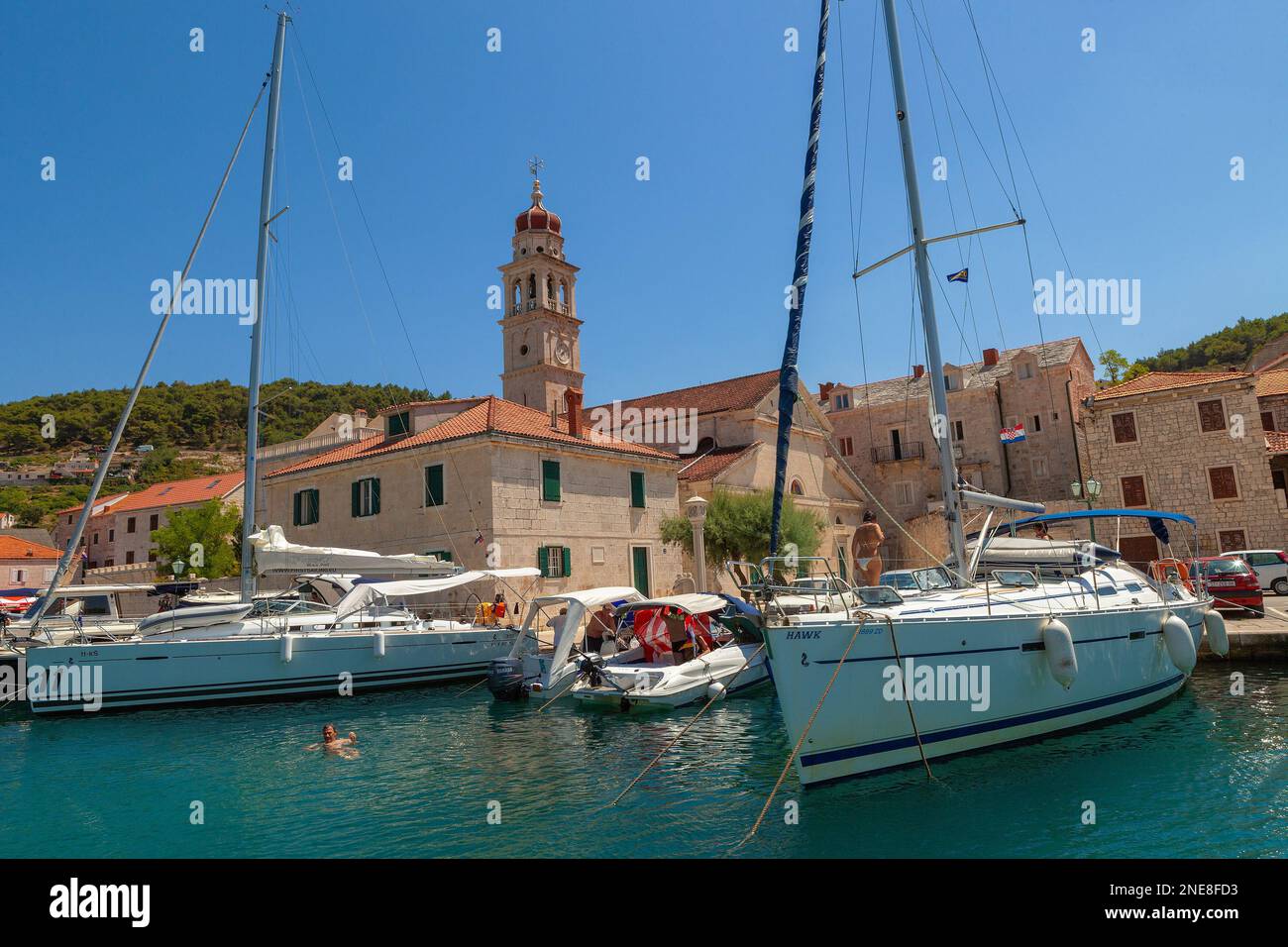 A seafront of Supetar town on Brac island, Croatia Stock Photo - Alamy