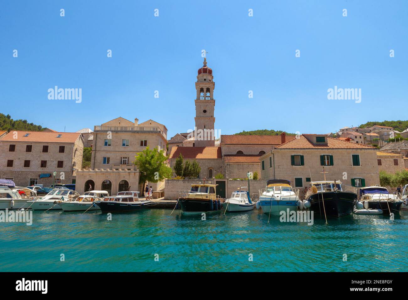 A seafront of Supetar town on Brac island, Croatia Stock Photo - Alamy