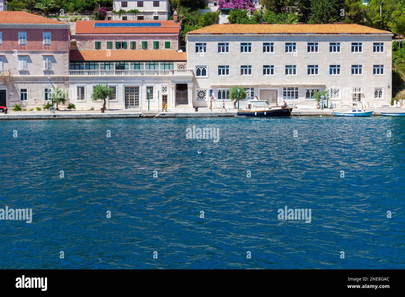 A seafront of Supetar town on Brac island, Croatia Stock Photo - Alamy