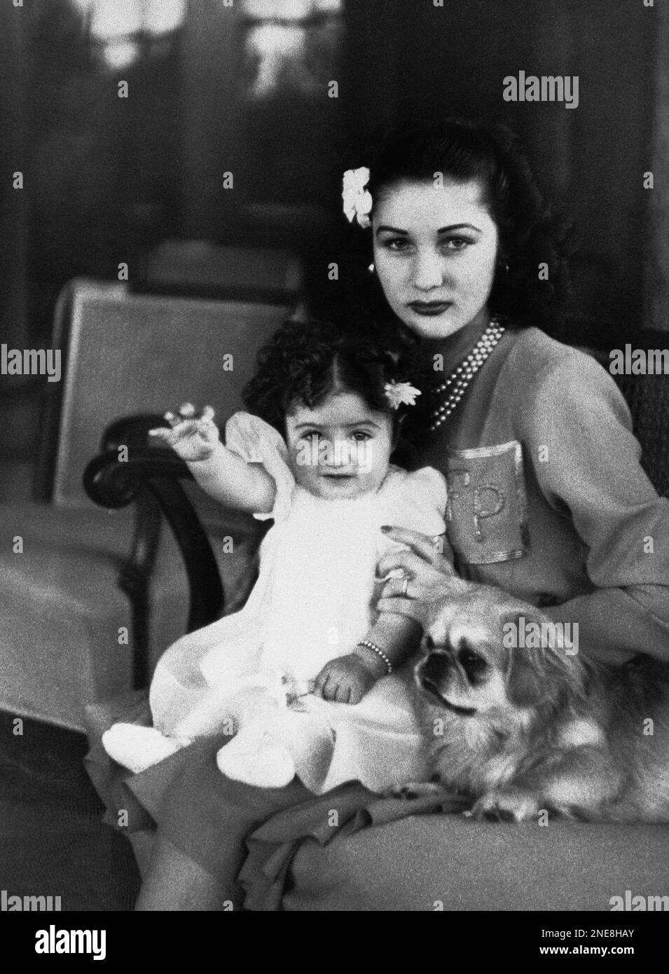 A charming study of the beautiful young Empress of Iran, Fawzien ...