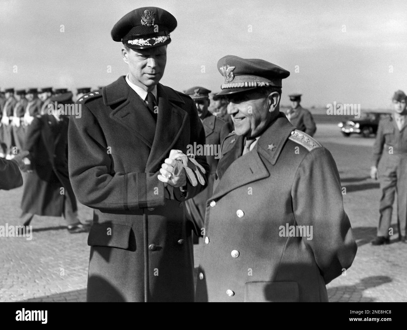 Gen. Lauris Norstad, Supreme Commander of Allied Forces in Europe, left ...