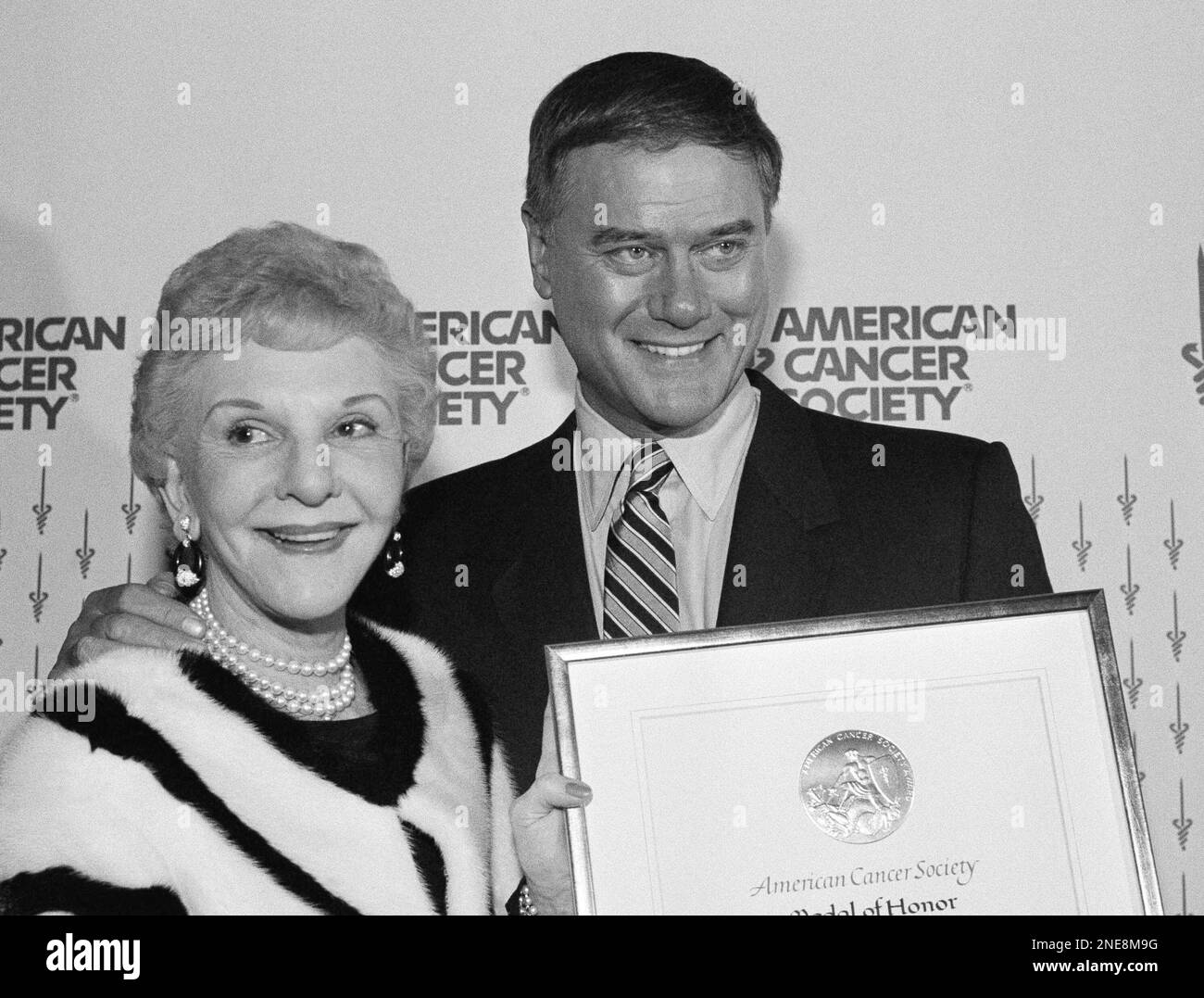 Actor Larry Hagman poses with his mother Mary Martin at the Los Angeles ...