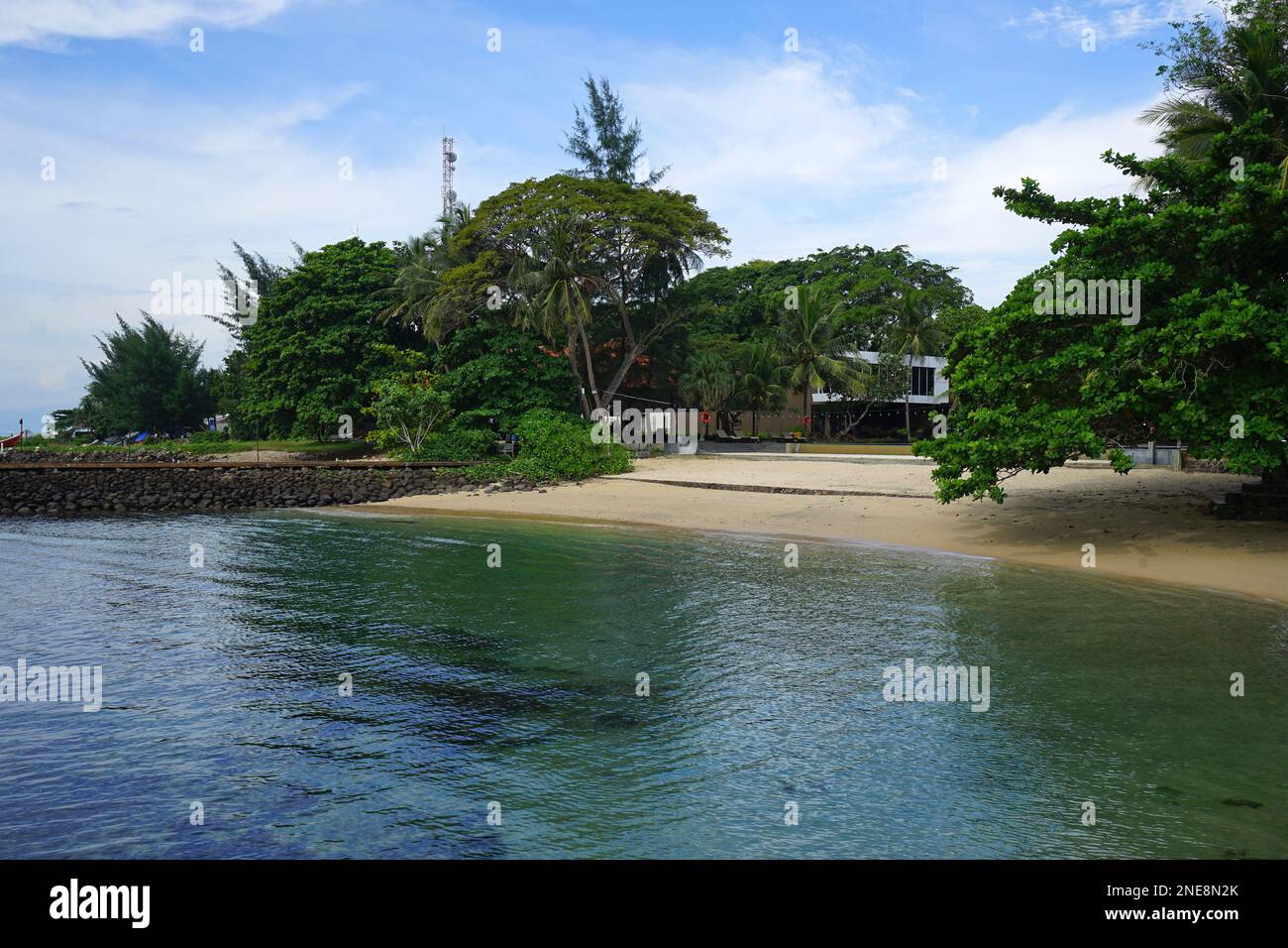 Anyer Beach at Mambruk Hotel and Resort, Anyer, Banten, Indonesia Stock ...