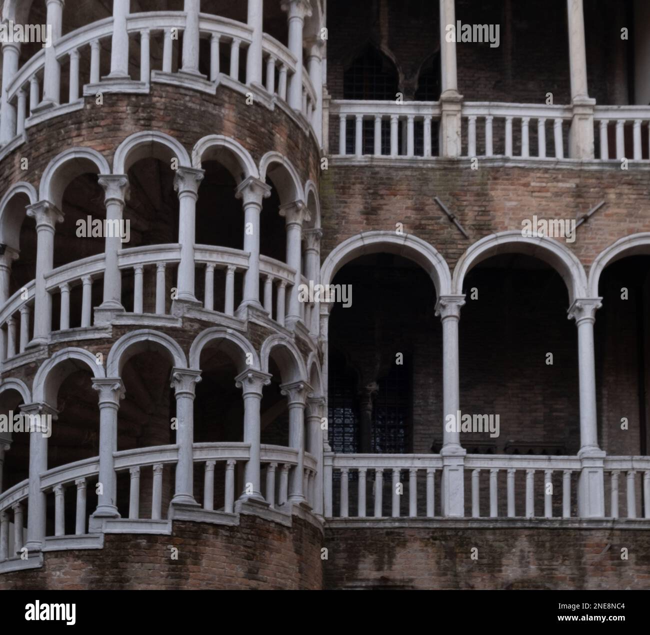 The graceful staircases and arches of the iconic Scala Contarini Tower ...