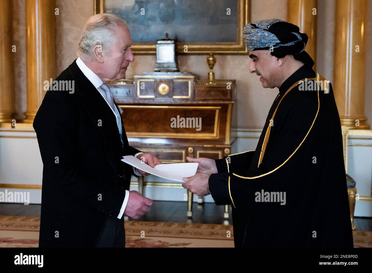 King Charles III receives Mr Bader Mohammed Al Mantheri, the Ambassador ...