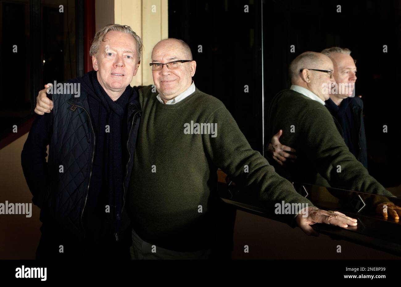 In this Feb. 8, 2010 photo, theater director Jack O'Brien, right, and ...