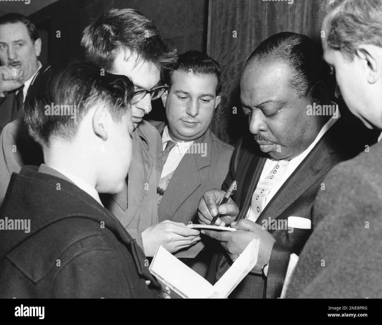 American Pianist Bandleader William "Count" Basie signs inevitable ...