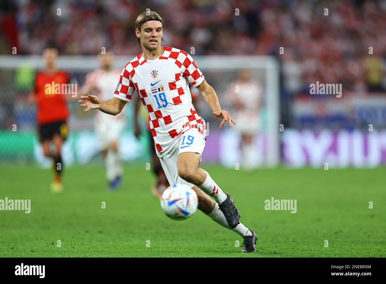 DOHA, QATAR - DECEMBER 1: Borna Sosa during the FIFA World Cup Qatar 2022 Group F match between ...